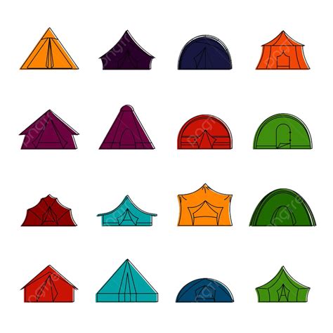 Tentative Clipart Hd Png Tent Forms Icons Set Sign Tent Shape Png