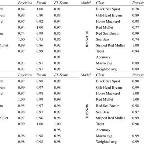 Accuracy And Loss Graphs For Each Model Using Training And Test Data