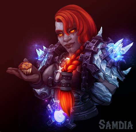 A Muffin Loving Dark Iron Dwarf Wow Dragonflight Wow 2 World Of Warcraft Dwarf Female Art