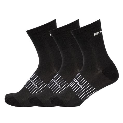 Endura Coolmax® Race Socks Triple Pack Black Socks Bmo Bike