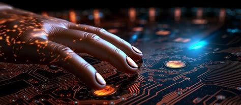 Premium Photo Ai Machine Learning Hand Of Robot Touching On Big Data