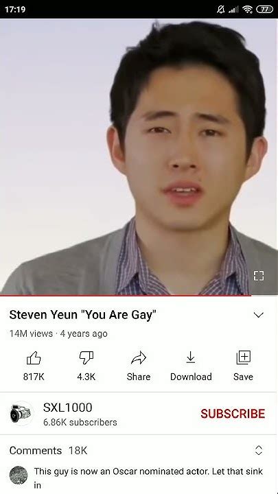 You Are Gay By Steven Yeun Youtube
