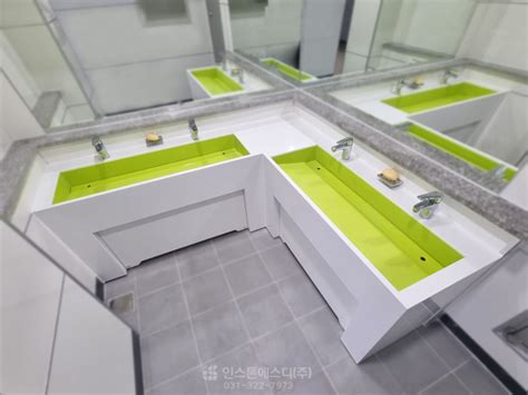 제작부터 설치까지 인조 대리석 일체형 세면대 초등학교 화장실 리모델링 공사현장 네이버 블로그