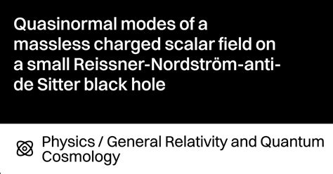Quasinormal Modes Of A Massless Charged Scalar Field On A Small Reissner Nordström Anti De
