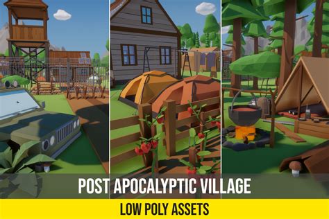 Low Poly Post Apocalyptic Village 3d Environments Unity Asset Store