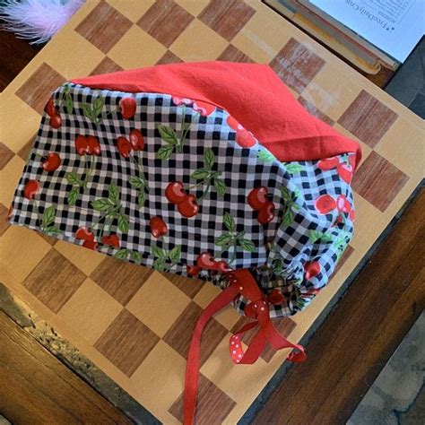 Scrub Cap Sewing Pattern Tutorial Pdf Puffy Pixie Drawstring Tieback