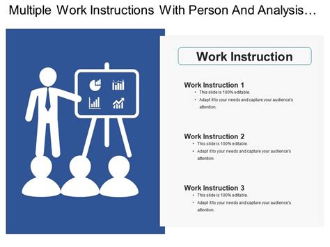 Multiple Work Instructions With Person And Analysis Chart Powerpoint