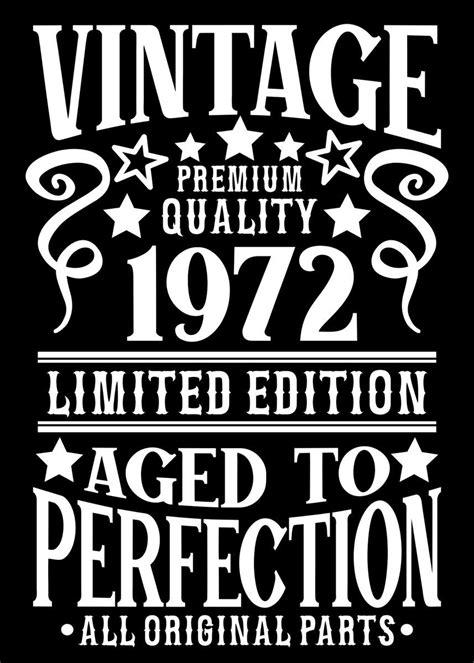 Vintage Birthday 1972 Poster By Max Ronn Displate Artofit