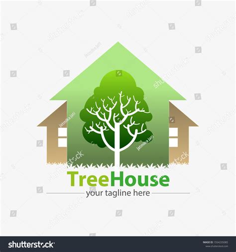 Vector Abstract House Tree Symbol Stock Vector Royalty Free 1554235085 Shutterstock