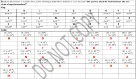Standard Form Codebreaker Activities By Jordan Mills Tpt