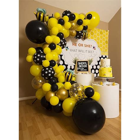 Buy Bee Balloon Arch Garland Kit Mixed Yellow And Black Balloons