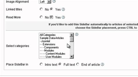 Showing Related Articles Inside A Joomla Article Using Ijoomla Sidebars