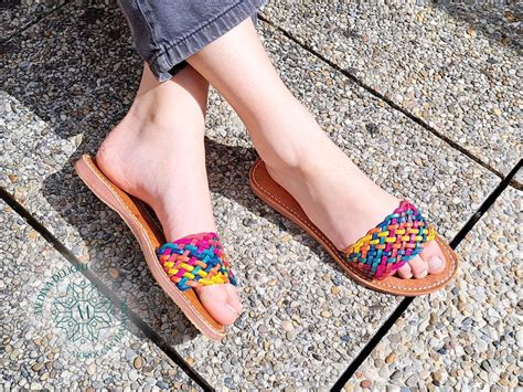 Moroccan Braided Leather Sandals For Women Moroccan Handmade Leather