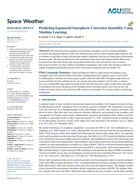 Pdf Predicting Equatorial Ionospheric Convective Instability Using