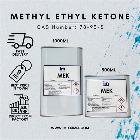 MEK / Methyl Ethyl Ketone / Ethyl methyl ketone / 2-Butanone / 丁酮 / 甲乙酮 - 500ml / 1000ml ...