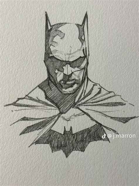 Batman Pencil Drawing Easy Batman Front Cool Batman Drawing Batman