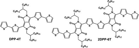 Molecular Structures Of Semiconductors Dpp 4t And 2dpp 6t Download
