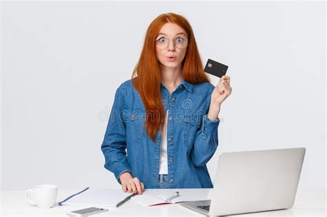 Excited And Amused Curious Good Looking Redhead Girl Want Try Cashback