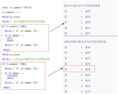abap学习笔记 基础语法 06 流程控制（03） 循环语句的终止 abap continue csdn博客