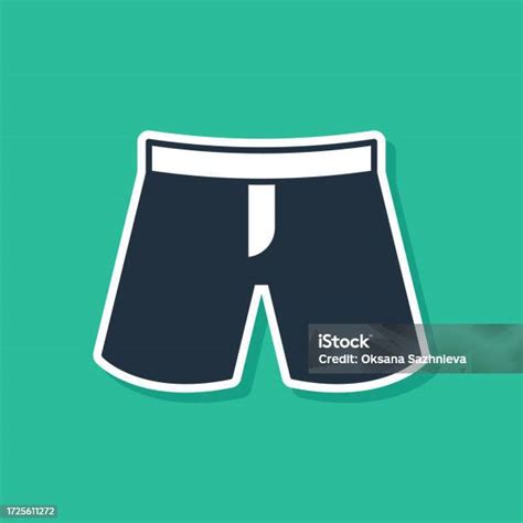 青ショートまたはパンツのアイコンは緑の背景に分離されていますベクトル アイコンのベクターアート素材や画像を多数ご用意 アイコン