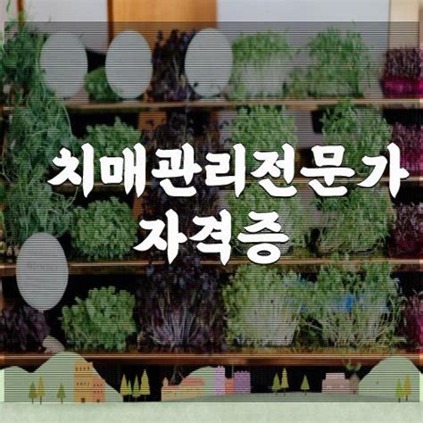 치매관리전문가 자격증