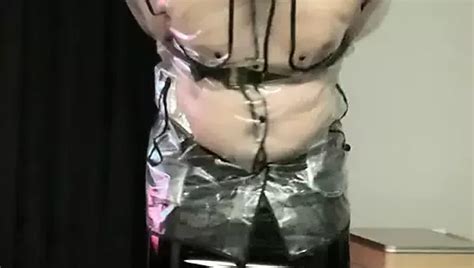 Clear Plastic Raincoat Bondage On Clear Plastic Sheet Xhamster