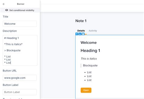 Rich Text Using Markdown Stacker Classic