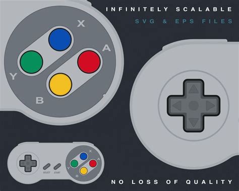 Snes Super Famicom Printable Artwork Retro Video Game Controller