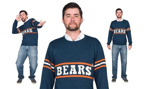 Costume Agent Snl Da Bears Long Sleeve Sweater Navy At Amazon Mens