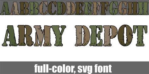 Best Battalion Color Font Bundle Cricut Fonts Silhouette Fonts