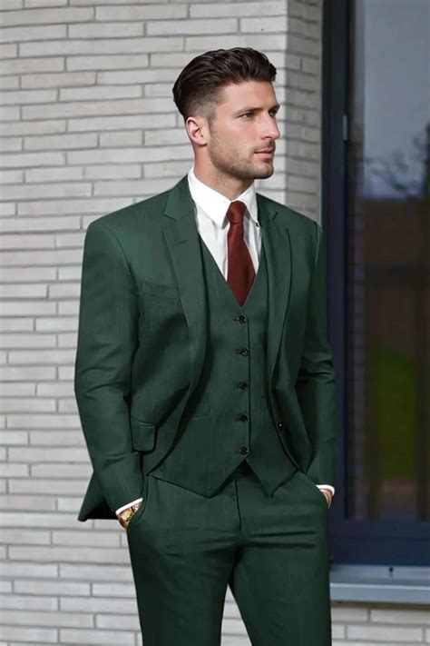 Emerald Green Suit Mens Modern And Elegant Davanchy