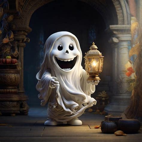 Premium Photo A Cute Ghost