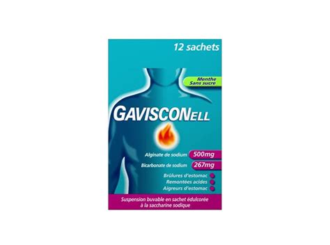 Gavisconell Menthe Sans Sucre Suspension Buvable 12 Sachets Dose