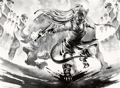 Ink Eyes Servant Of Oni Mtg Art From Secret Lair Set By Jungshan Art