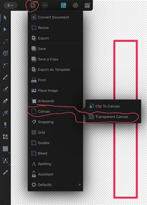 Affinity Designer V1 Ipad How To Make Base Layer Transparent IPad