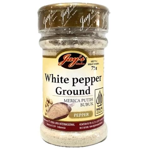 Jual Jays White Pepper Ground Merica Putih Bubuk 75g Shopee Indonesia