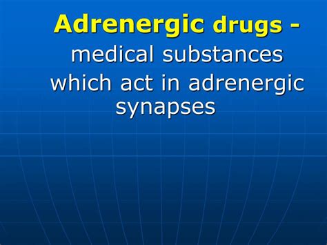 Ppt Adrenotropic Drugs Adrenomimetics Adrenoblockers Powerpoint