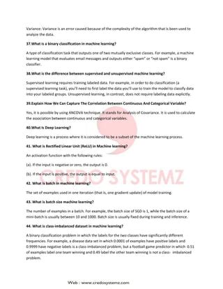 Machine learning interview questions and answers | PDF | Computing | Technology & Computing