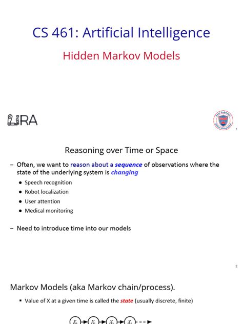 24f 09 hidden markov models pdf markov chain bayesian network