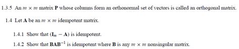 solved 1 3 5 an m×m matrix p whose columns form an