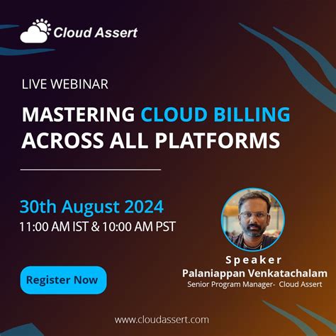 Join Our Webinar On Cloud Billing Cloud Assert Posted On The Topic Linkedin