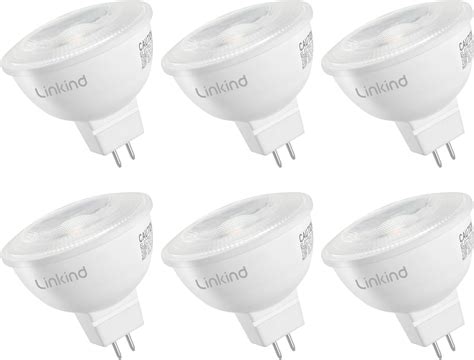 Linkind Dimmable LED Spotlight Bulbs 6 5W 70W Equivalent MR16 GU5 3