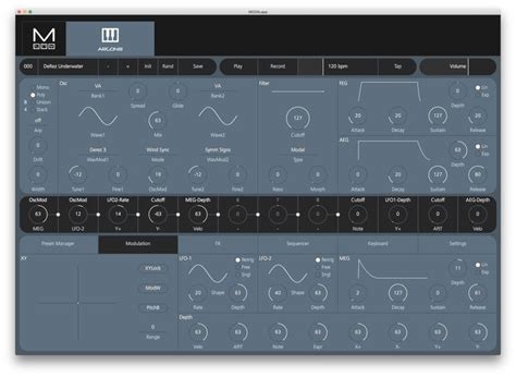 Modal Electronics Argon8x 61 Key 8 Voice Polyphonic Wavetable Synthesizer Sweetwater
