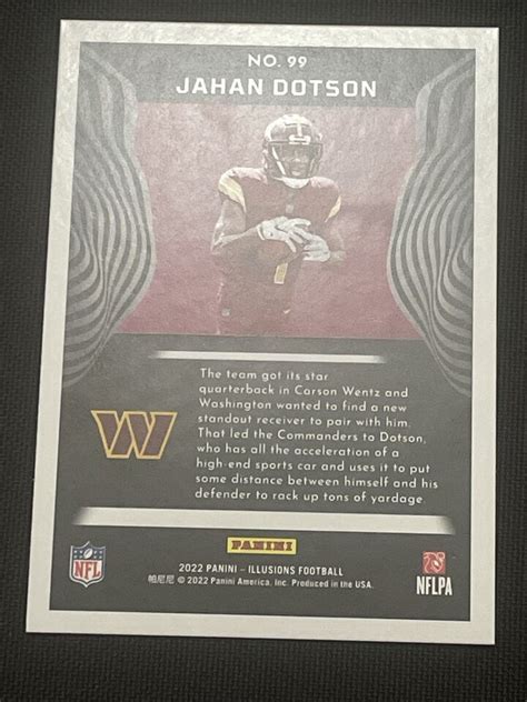 2022 Panini Illusions Diamond 99 Jahan Dotson Rookie Card 🔥🔜💲 Ebay