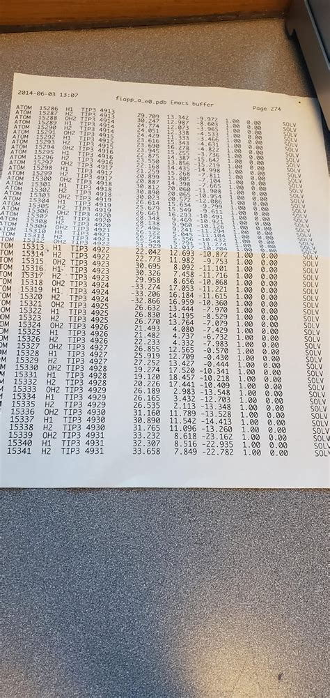Someone Printed Out A Whole Pdb File Whatever They Were Doing May God
