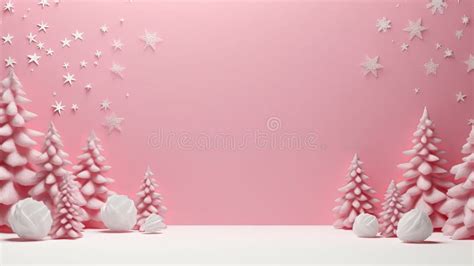 Pink Christmas Theme Wallpaer Stock Illustration Illustration Of
