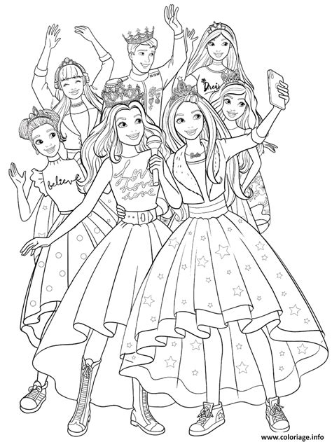 Coloriage Barbie Princess Adventure La Famille Royale