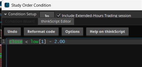 Conditional Exit Usethinkscript Community