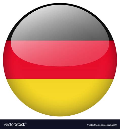 Germany Flag Button Royalty Free Vector Image Vectorstock