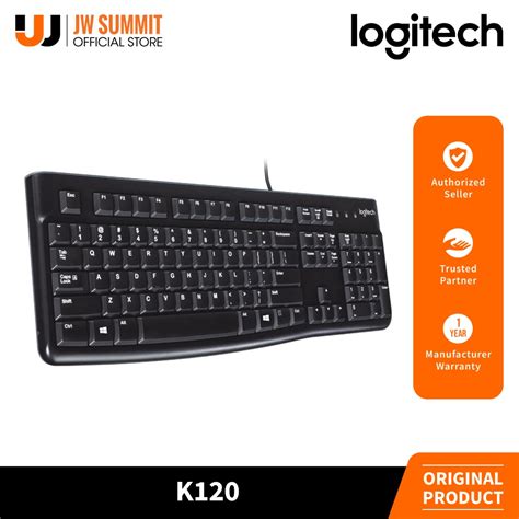Logitech K120 Usb Wired Keyboard Spill Resistant 10 Key Number Pad
